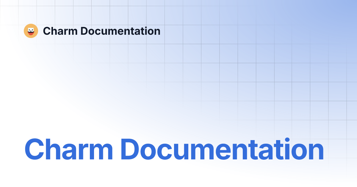 Charm Documentation